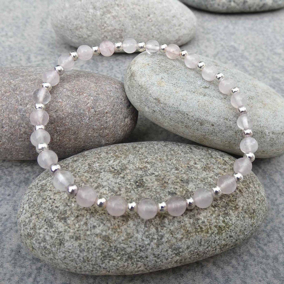 Natural Rose Quartz Crystal Bracelet – Peaceful Sense