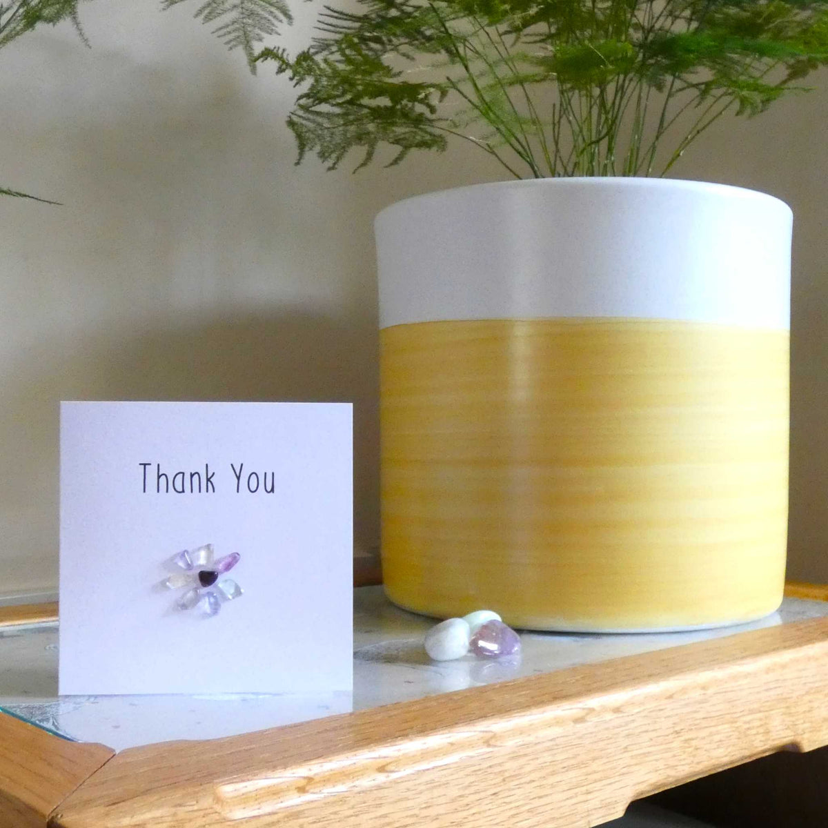 Fluorite Thank You Crystal Card – Peaceful Sense
